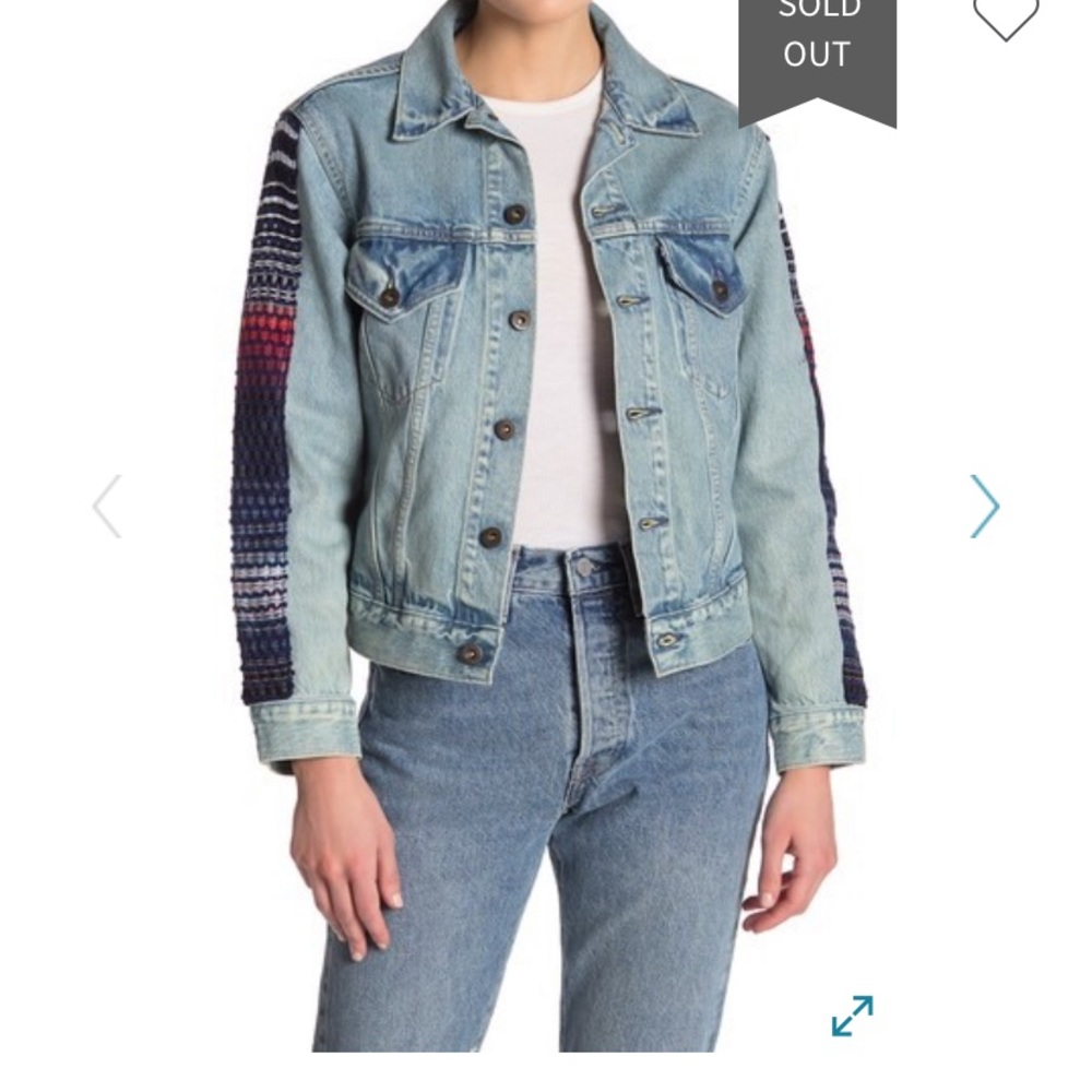 Levi's Embroidered Boyfriend Trucker Jean Jacket - Gem